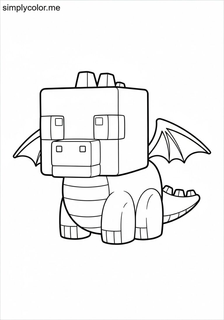 Minecraft Chip and Milo coloring page - Simply color me