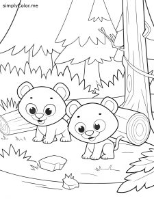 Cubs coloring sheet - Simply color me