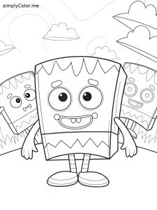 Wubbox coloring sheet - Simply color me