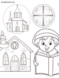Reformation day coloring sheet - Simply color me